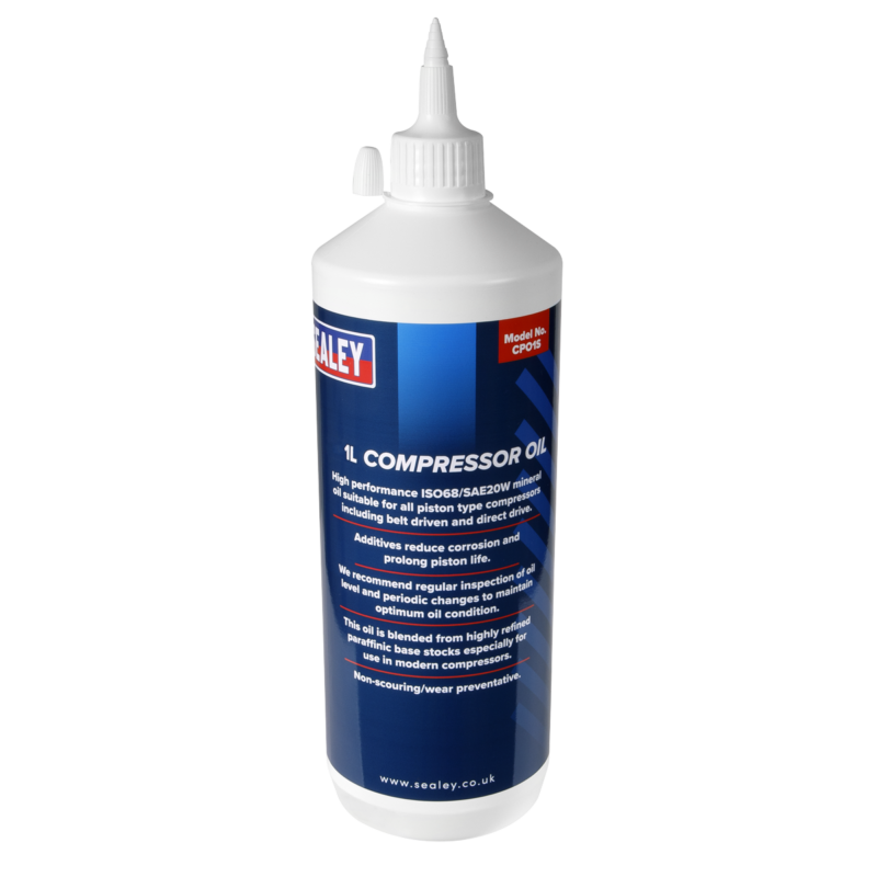 Sealey Compressor Oil CPO1S ISO68/SAE20W 1LTR - SprayWare