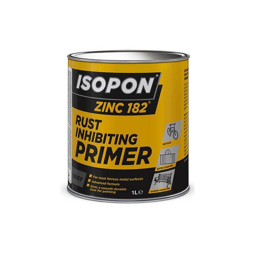 UPOL Davids Isopon Zinc 182 Anti-Rust Grey Primer 1L - SprayWare